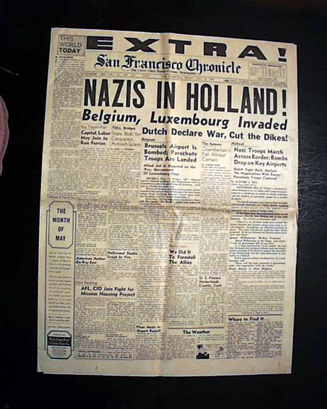 The Nazis invade Holland... - RareNewspapers.com