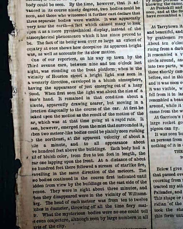 1860 Great Meteor... - RareNewspapers.com