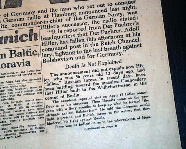 One of the best Hitler death issues: the Germany edition ...
