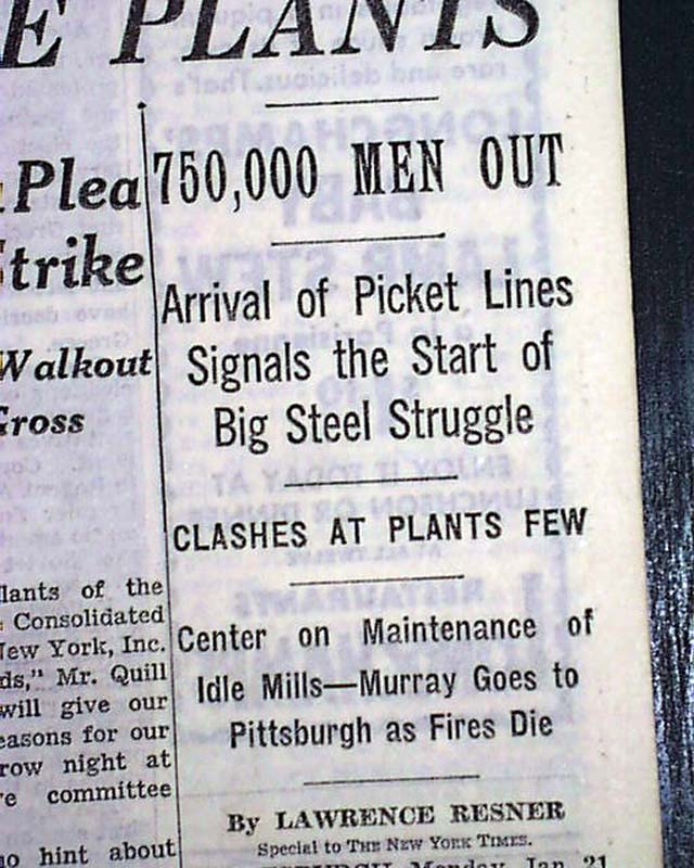 Steelworkers strike of 1946... - RareNewspapers.com