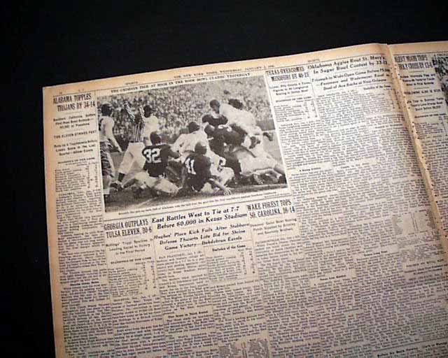 Alabama Rose Bowl in 1946 - RareNewspapers.com