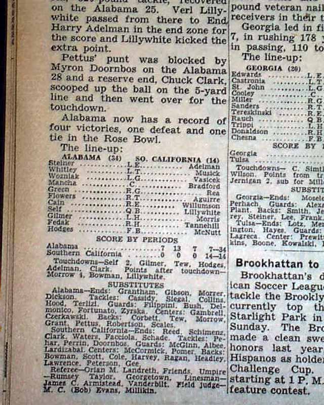 Alabama Rose Bowl in 1946 - RareNewspapers.com