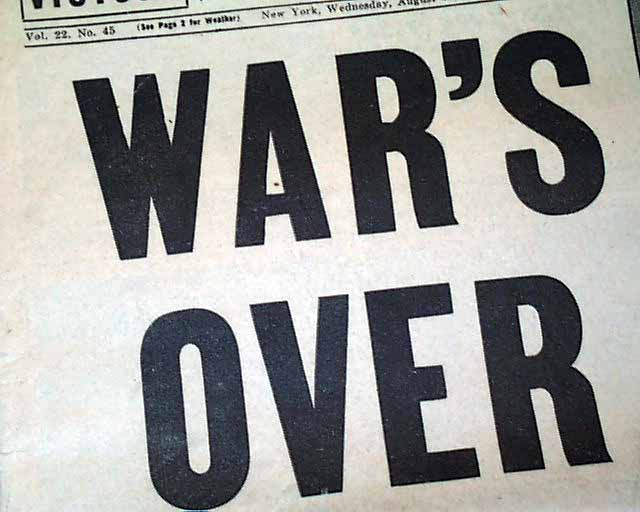 The war is over... - RareNewspapers.com
