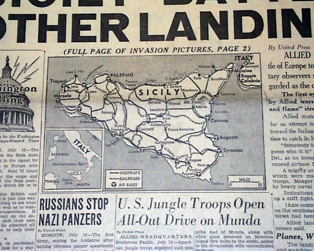 Operation Husky.... - RareNewspapers.com