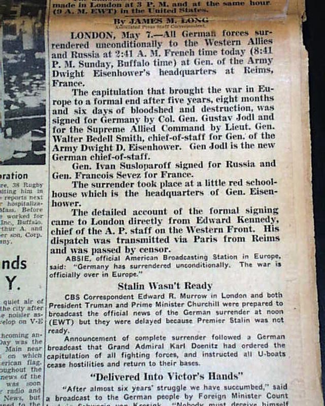 The Nazis surrender... - RareNewspapers.com