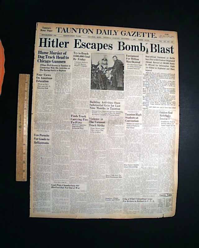 Assassination attempt on Hitler... - RareNewspapers.com