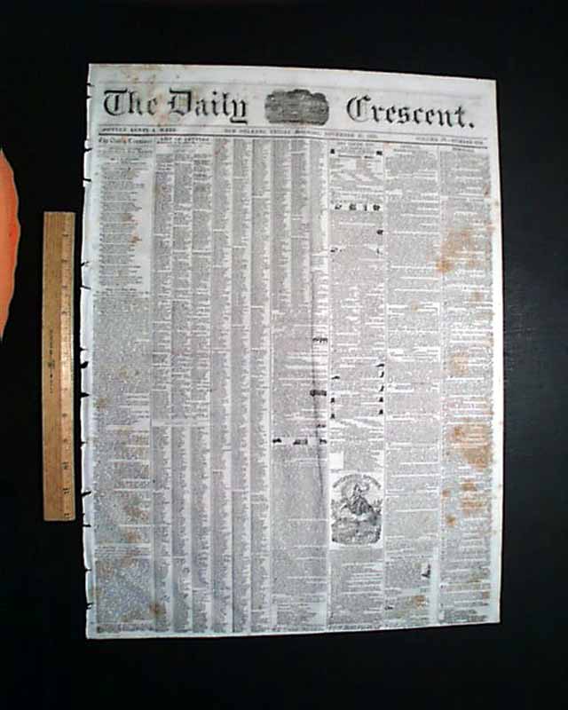 Pre-Civil War newspaper from New Orleans... - RareNewspapers.com