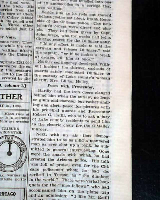 John Dillinger back in jail..... - RareNewspapers.com