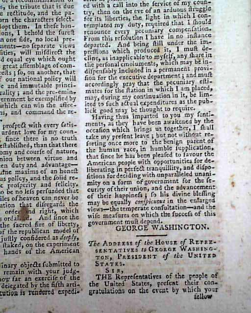 George Washington's inauguration and inaugural address ...