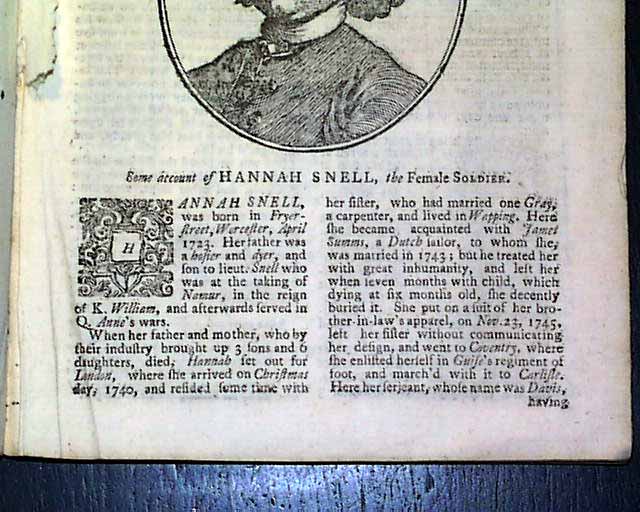 Hannah Snell, the female soldier... - RareNewspapers.com