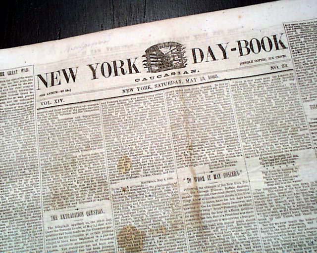 A racist newspaper on the events at the end of the Civil War ...