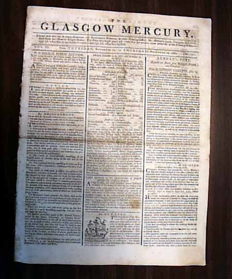 Great front page account of the Benedict Arnold & Major Andre treason ...