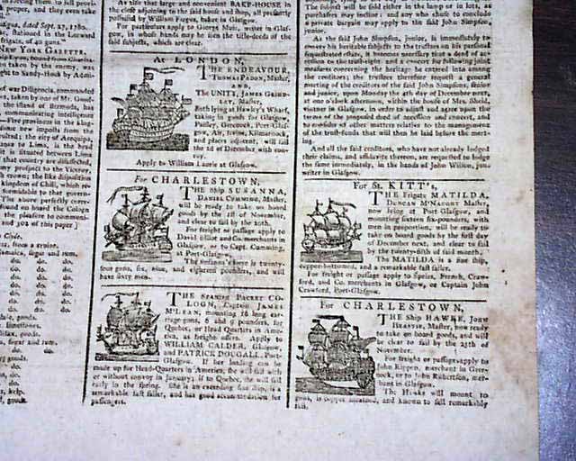 Great front page account of the Benedict Arnold & Major Andre treason ...