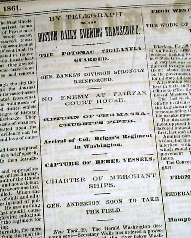 1st Bull Run battles.... - RareNewspapers.com