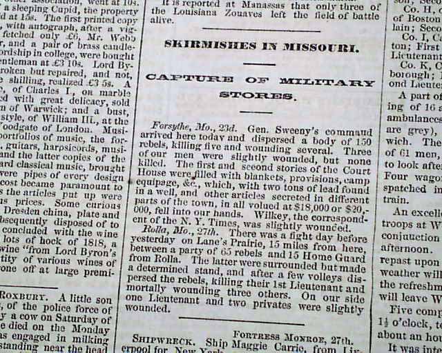 1st Bull Run battles.... - RareNewspapers.com