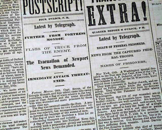 1st Bull Run battles.... - RareNewspapers.com