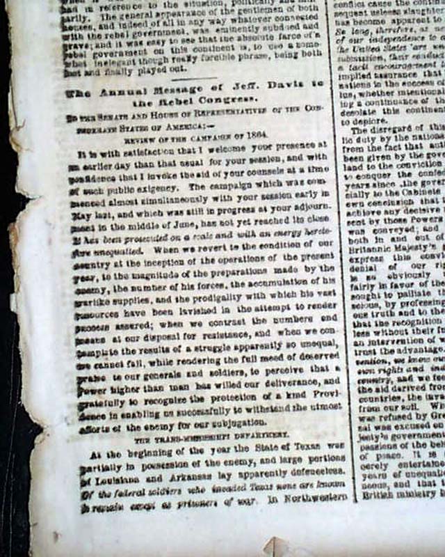 Abraham Lincoln's first speech upon being re-elected ...