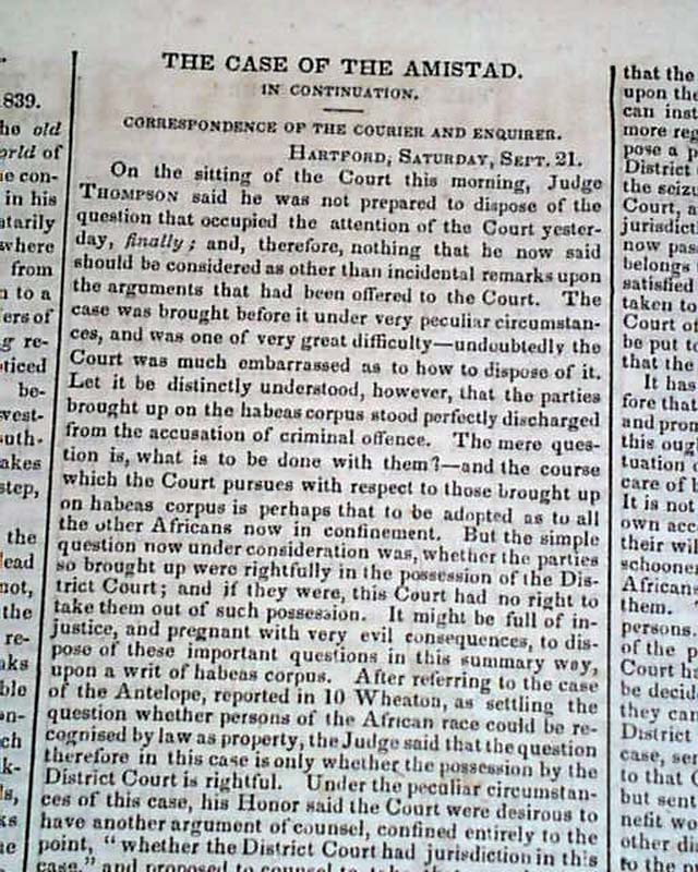 Case of The Amistad... The verdict in the criminal trial ...