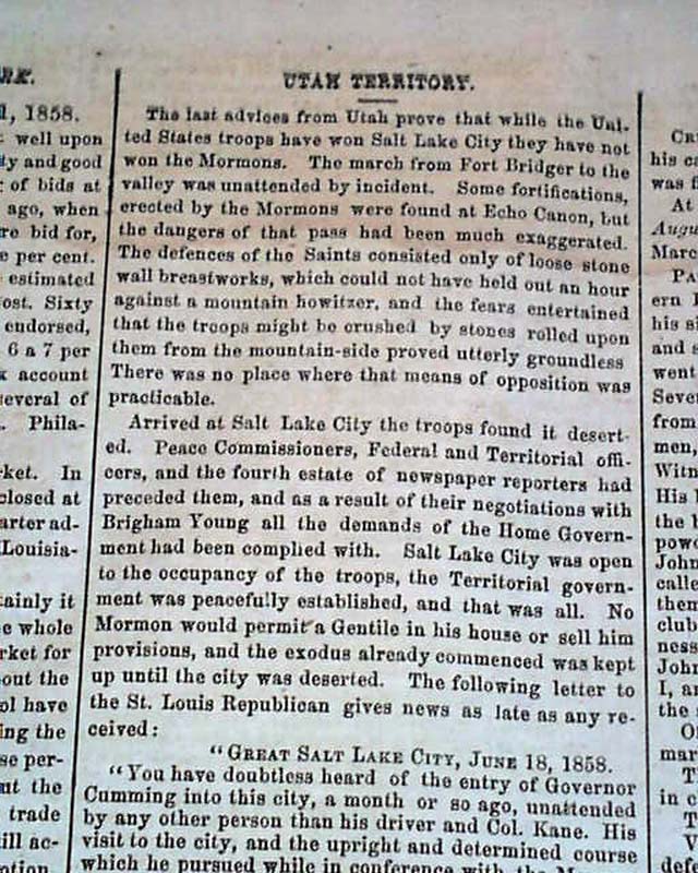 The Mormons vs. the U.S. Army... Battle of Pine Creek ...