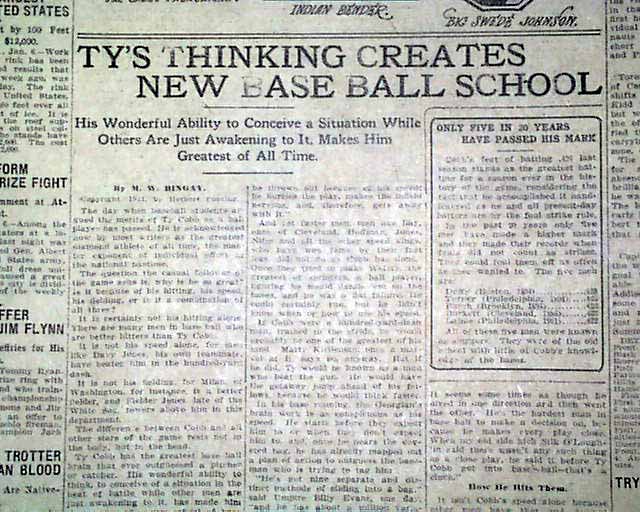Great baseball newspaper from 1912... - RareNewspapers.com