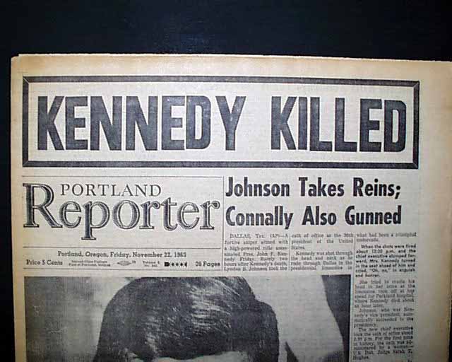 Same day report on Kennedy's assassination... - RareNewspapers.com