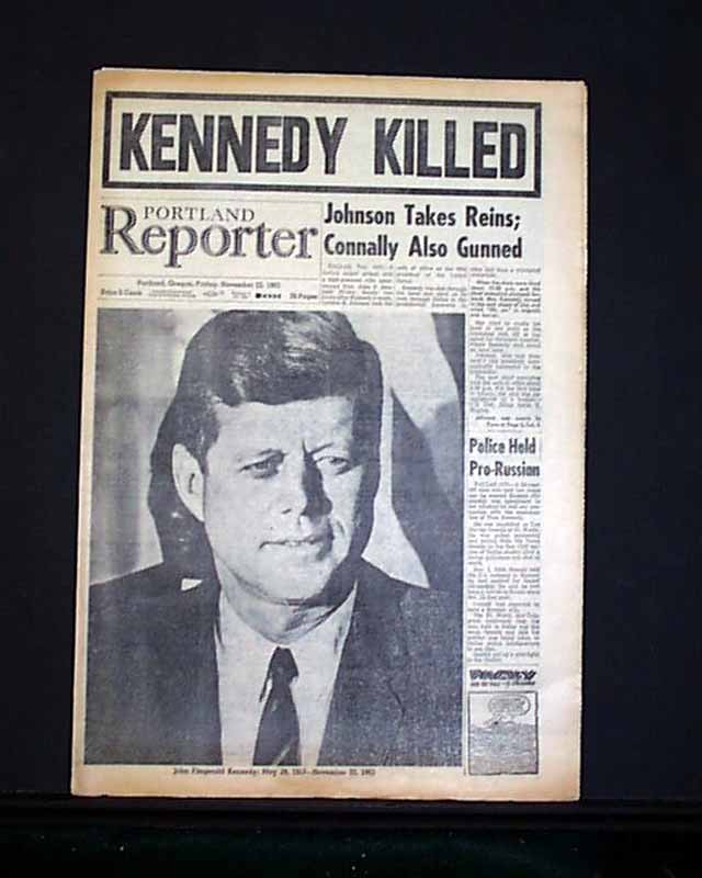 Same day report on Kennedy's assassination... - RareNewspapers.com