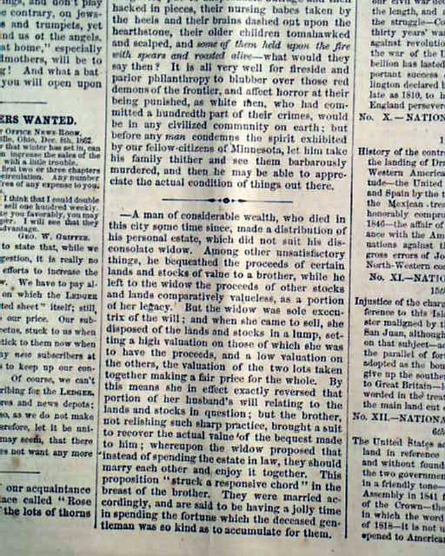 The 1862 Dakota War coming to an end... Indian Massacre ...
