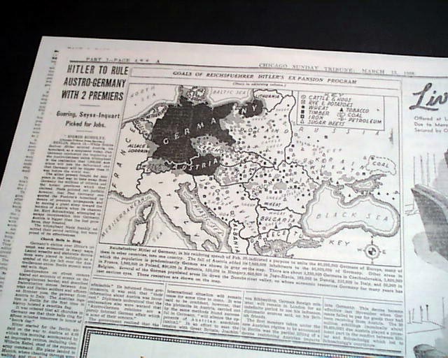 Anschluss... Austria annexation... Adolph Hitler... - RareNewspapers.com