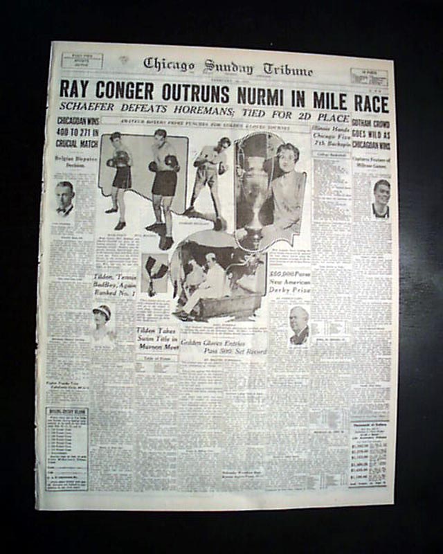 Ray Conger beats Pavoo Nurmi in mile run... - RareNewspapers.com