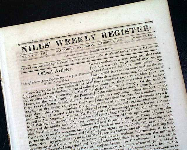 Battle of Fort McHenry in a Baltimore newspaper... - RareNewspapers.com