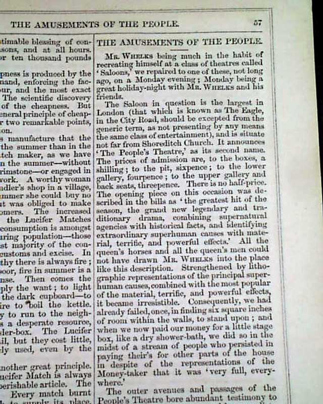 Rare 1850 magazine by author Charles Dickens literature ...
