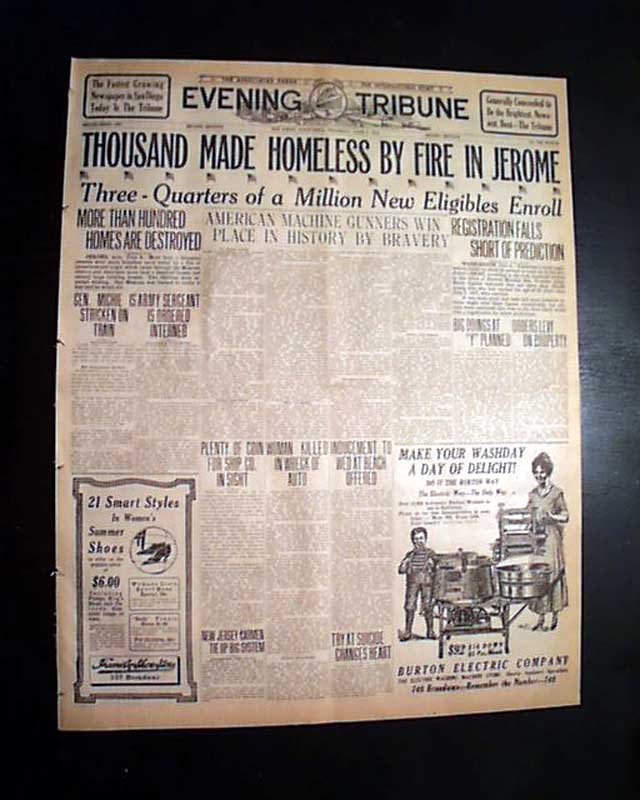 1918 Jerome, Arizona fire disaster... ghost town... - RareNewspapers.com