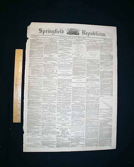 1863 Springfield MA Newspaper.... - RareNewspapers.com