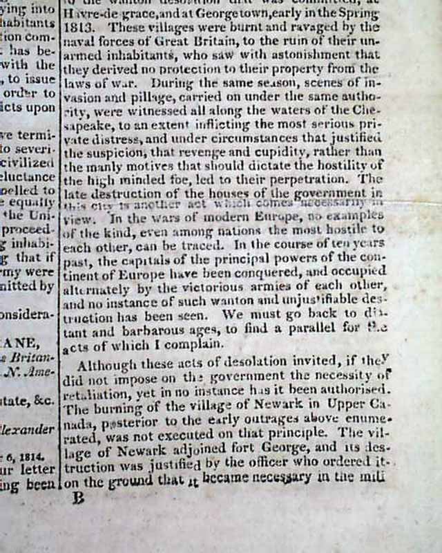 Battle of Fort McHenry, in a Baltimore newspaper... - RareNewspapers.com