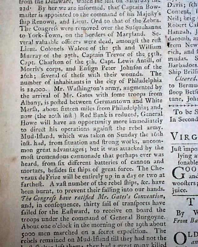 A Tory newspaper printed in British-occupied Philadelphia ...