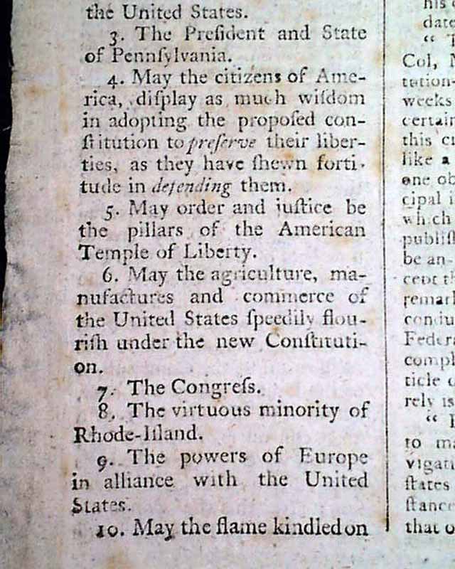 Pennsylvania and New Jersey ratify the Constitution... - RareNewspapers.com