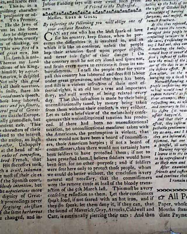 Paul Revere engraving... Recalling the Boston Massacre ...