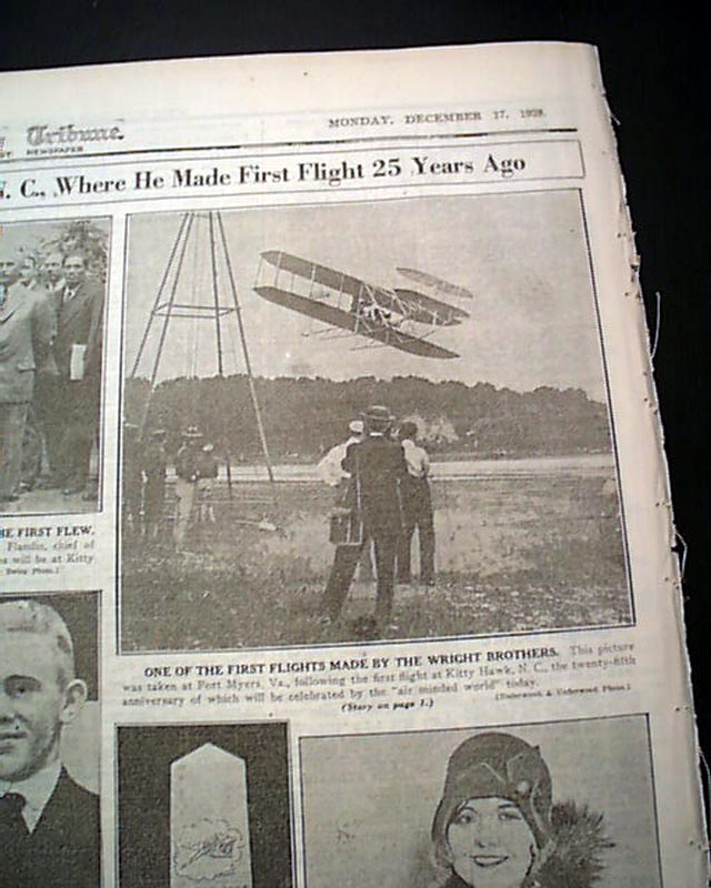 Wright Brother 1st flight... 25th anniversary... - RareNewspapers.com