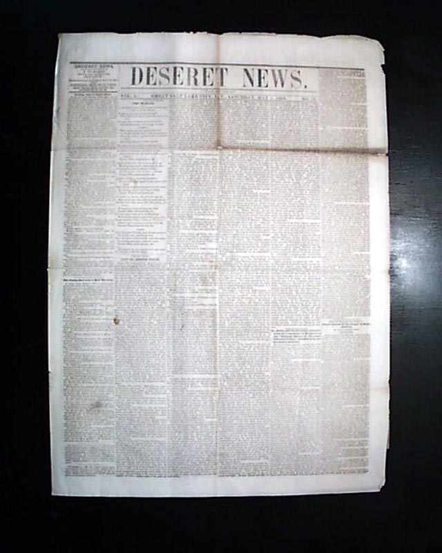 Two years after it became the first newspaper in Utah ...
