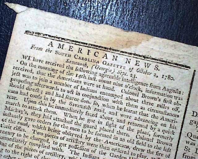 The siege of Augusta, Georgia... Rev. War... - RareNewspapers.com
