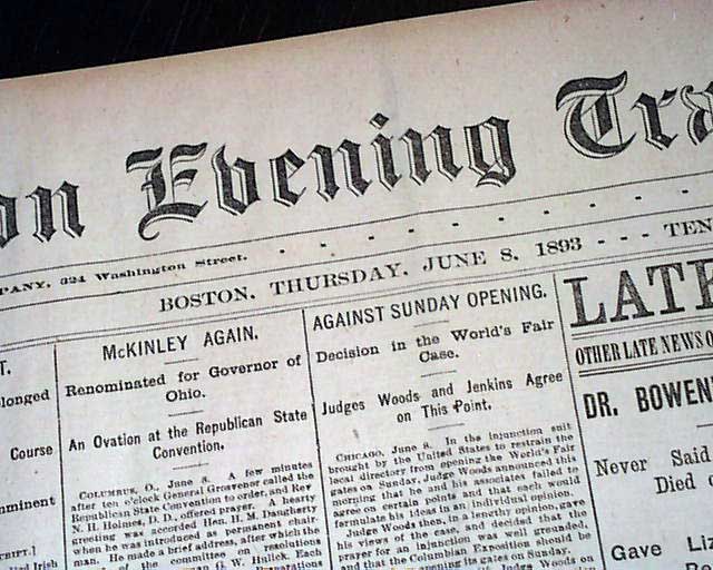 Much on the Lizzie Borden murder trial: in a Boston newspaper ...