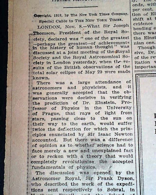 Definitive proof of Einstein's theory of relativity... 'Epoch making ...