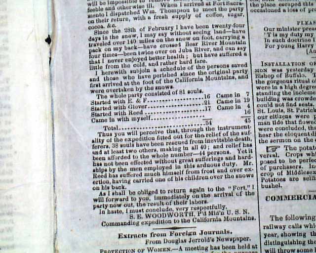 Gruesome details of the Donner party tragedy... - RareNewspapers.com