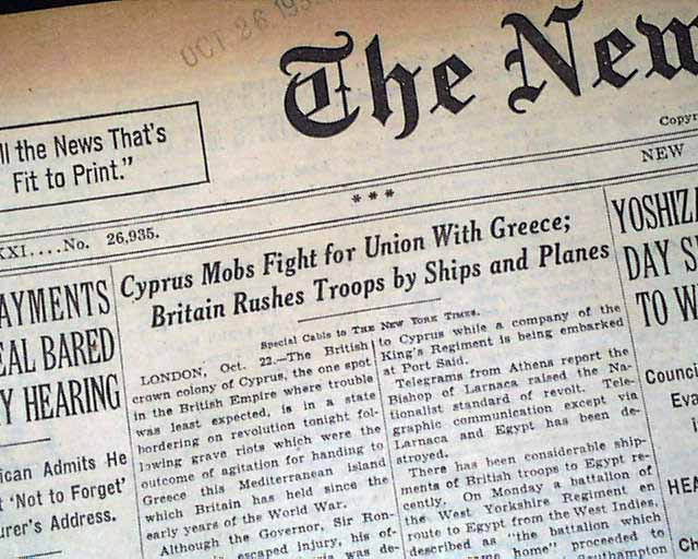 1931 Cyprus riot revolution.... - RareNewspapers.com