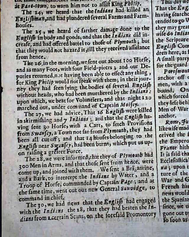 King Philip's War: the first war in America... - RareNewspapers.com