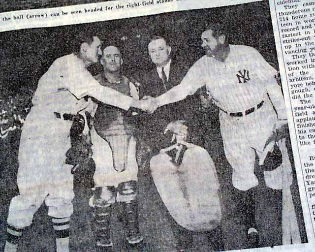 Babe Ruth vs. Walter Johnson in 1942... - RareNewspapers.com
