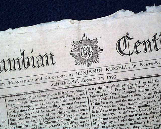 Citizen Genet in 1793.... - RareNewspapers.com