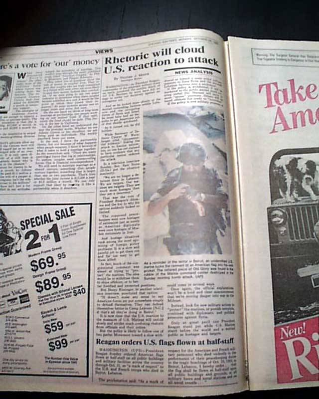 1983 Beirut barracks bombings... - RareNewspapers.com