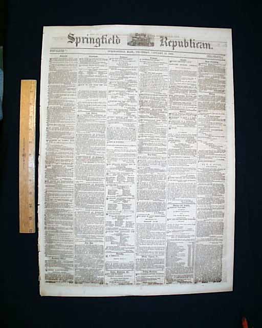 1865 Springfield Massachusetts Newspaper.... - RareNewspapers.com