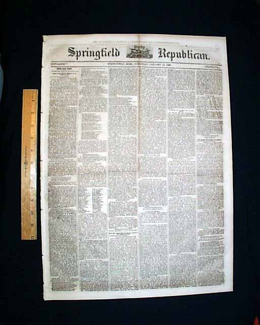 1865 Springfield Massachusetts Newspaper.... - RareNewspapers.com